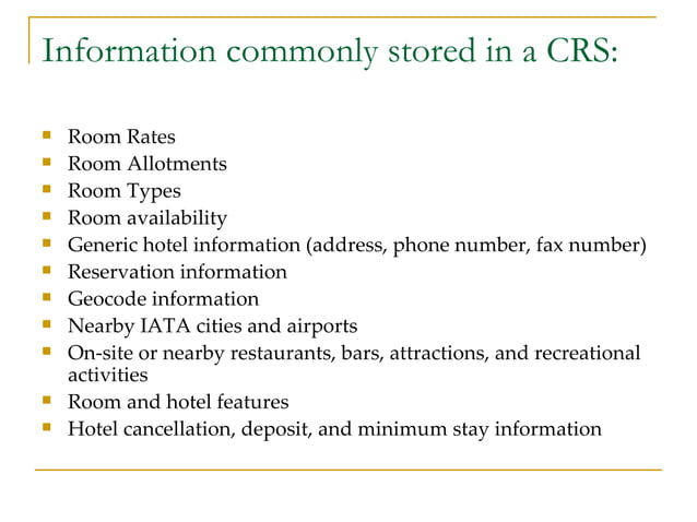 Central reservation system | PPT