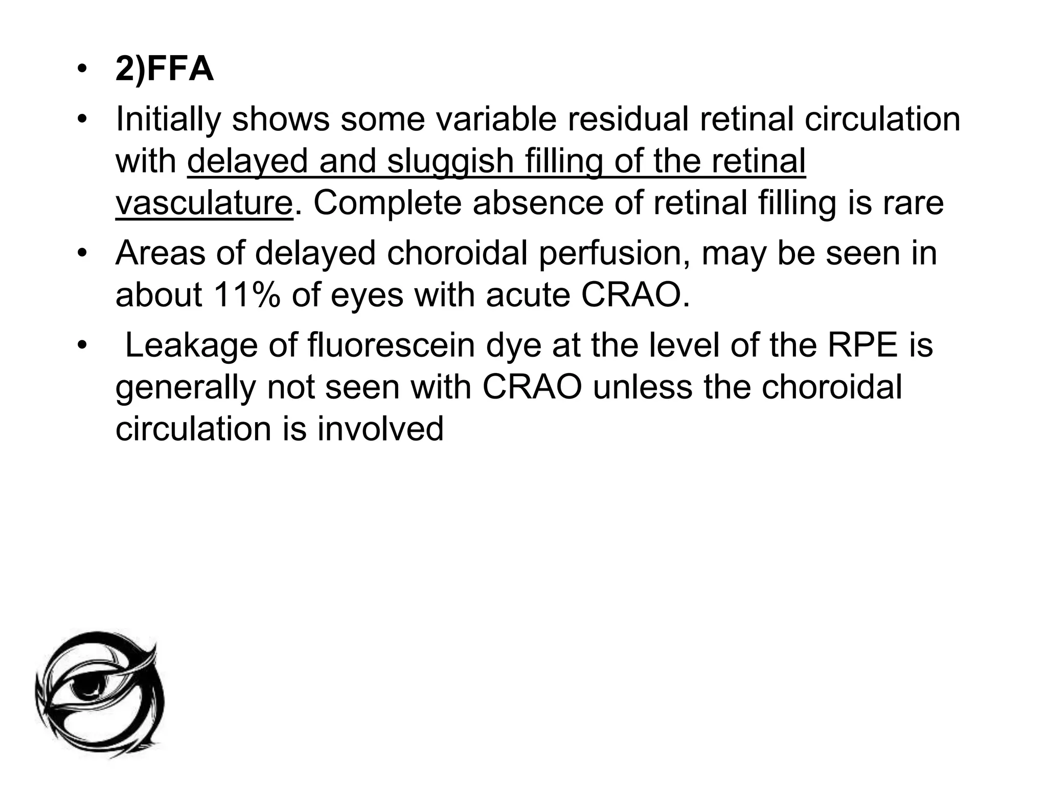 Central retinal artery occlusion | PPTX