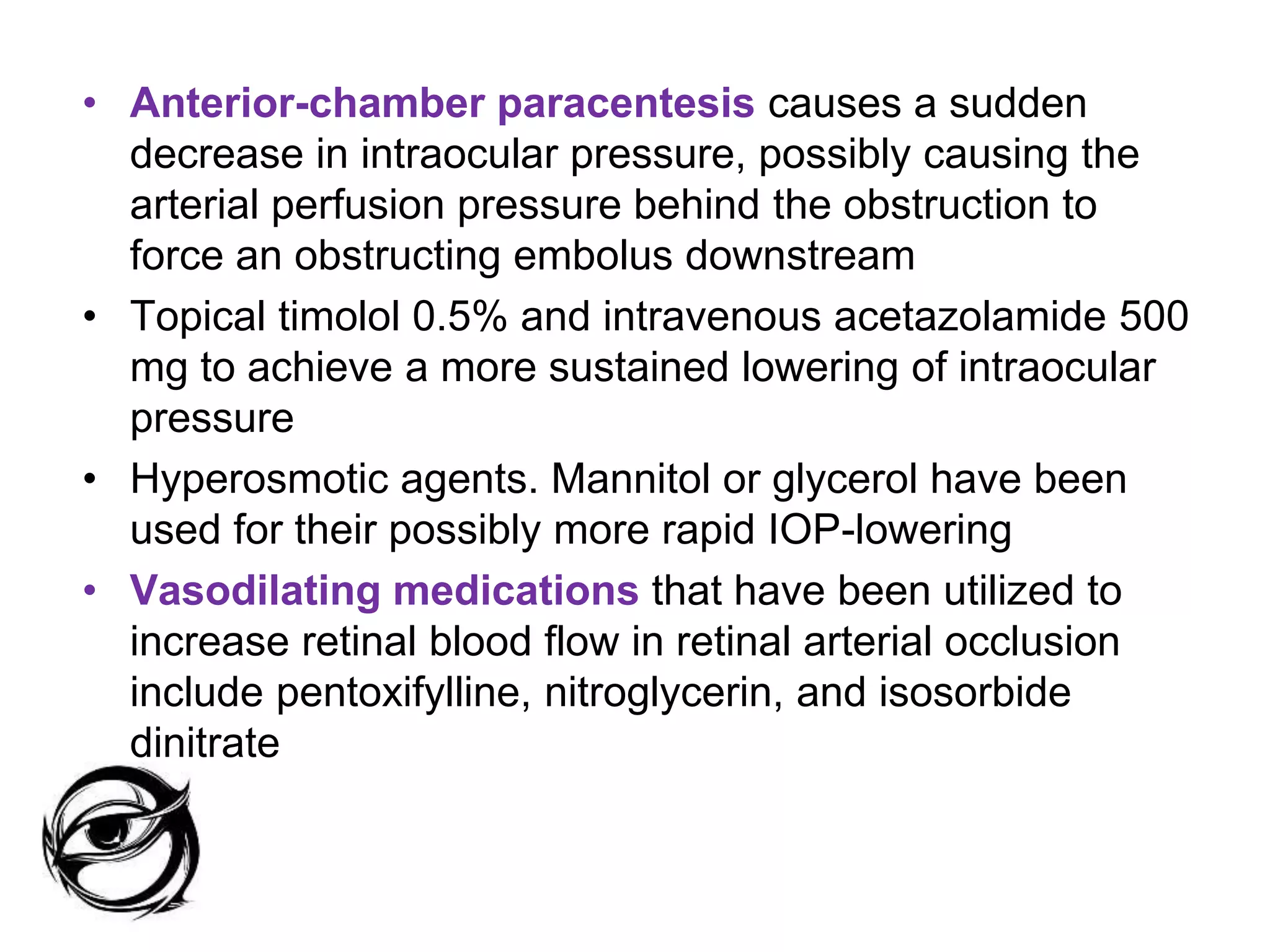 Central retinal artery occlusion | PPTX