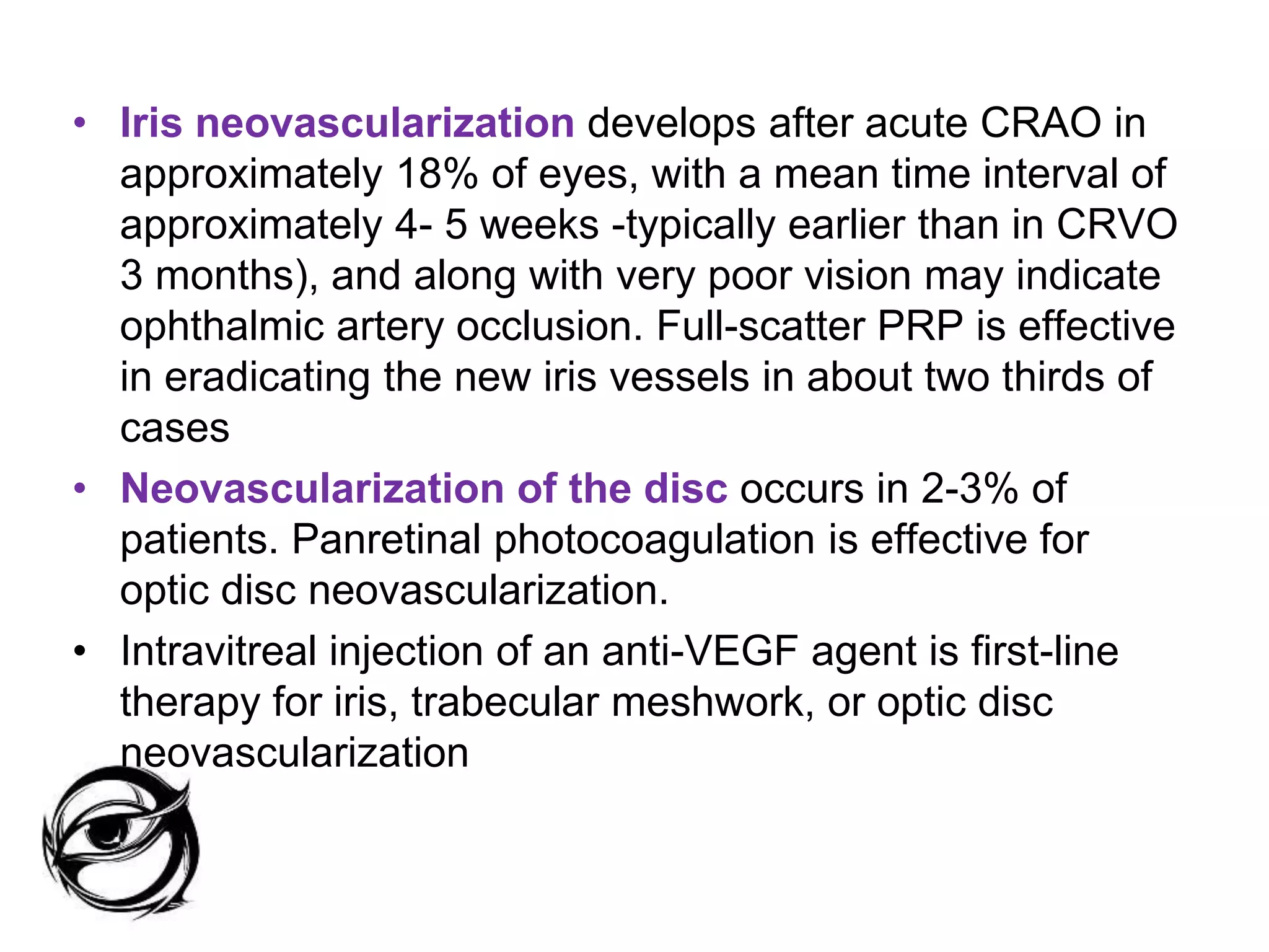 Central retinal artery occlusion | PPTX