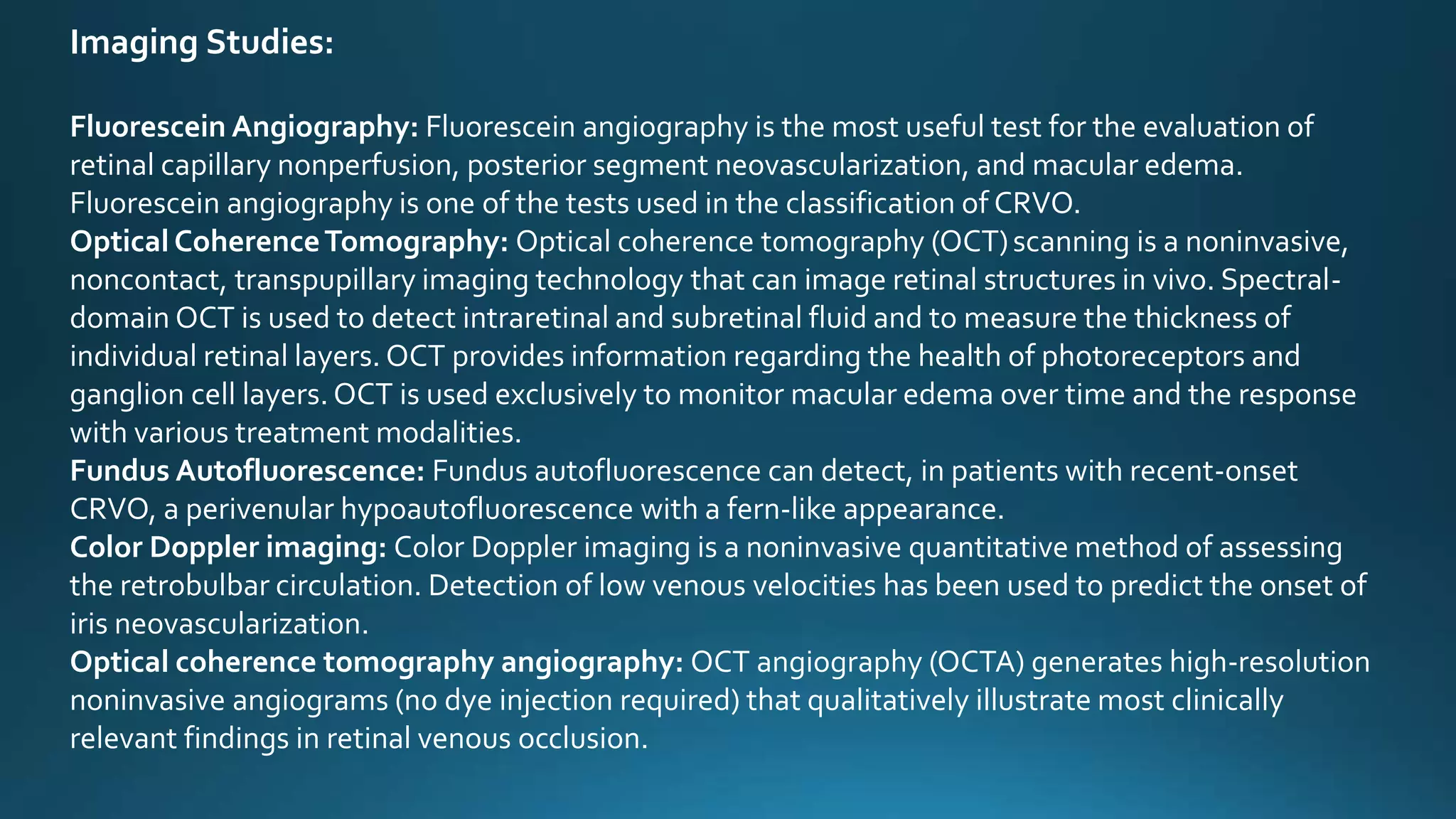 Central retinal vein occlusion CRVO | PPTX