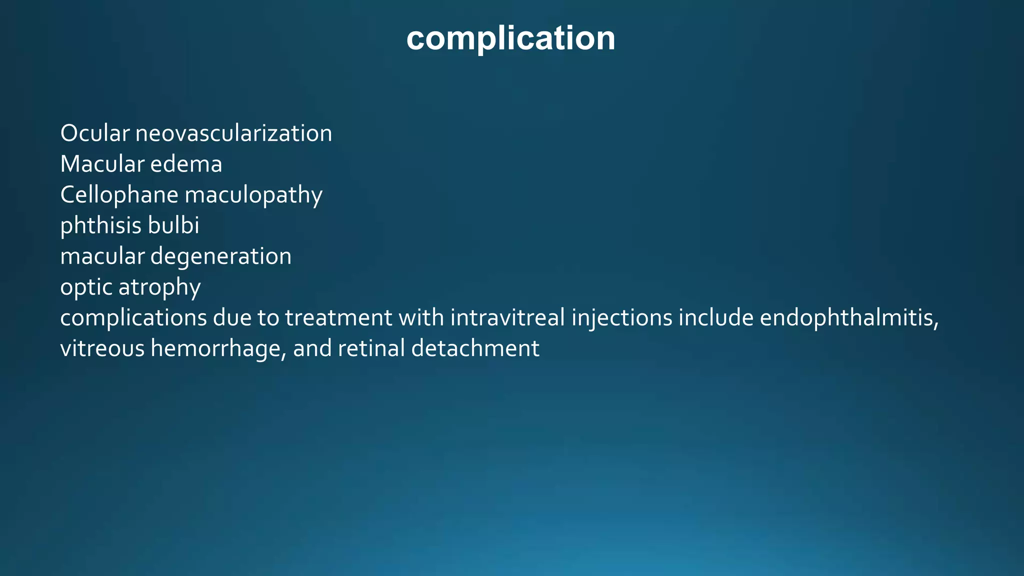 Central retinal vein occlusion CRVO | PPTX