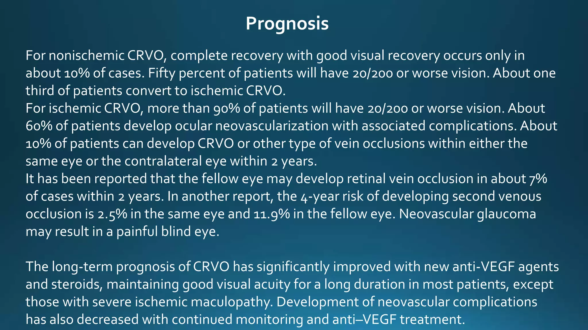 Central retinal vein occlusion CRVO | PPTX