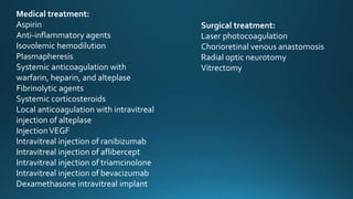 Central retinal vein occlusion CRVO | PPTX
