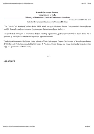 Central Rules for Government Employees to Contests Elections.pdf