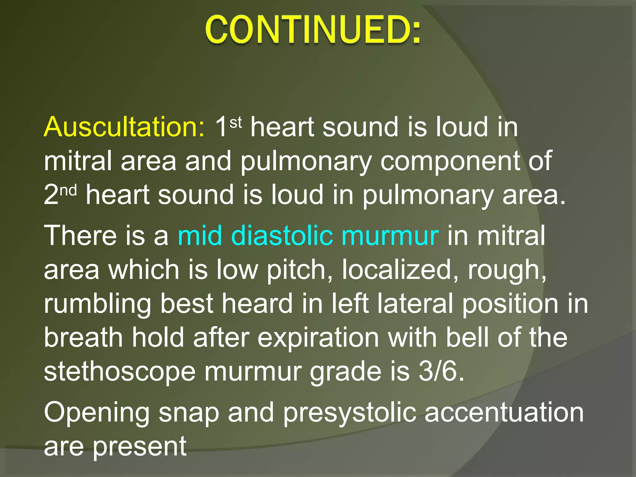 Central seminar of Mitral Stenosis | PPT