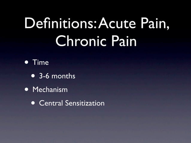 Central Sensitization In Chronic Pain | KEY | Brain and Nervous System ...