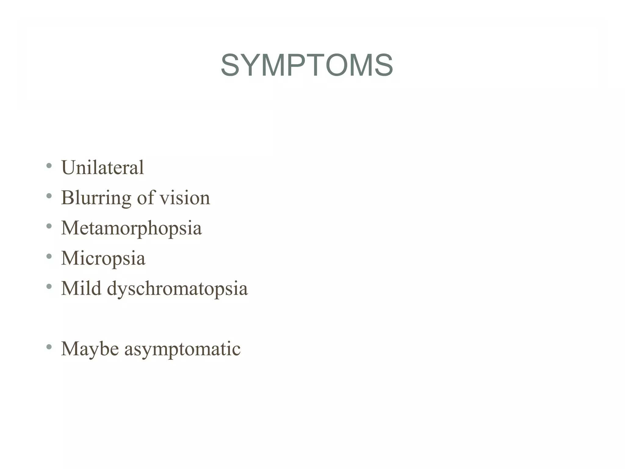 Central serous chorioretinopathy | PPT