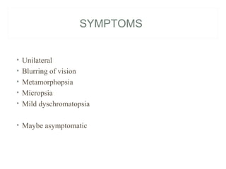 Central serous chorioretinopathy | PPT