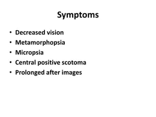 Central serous chorioretinopathy | PPTX