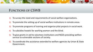 Central & State Social Welfare Board | PPTX