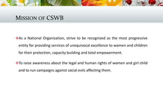 Central & State Social Welfare Board | PPTX