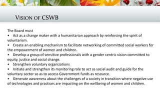 Central & State Social Welfare Board | PPTX