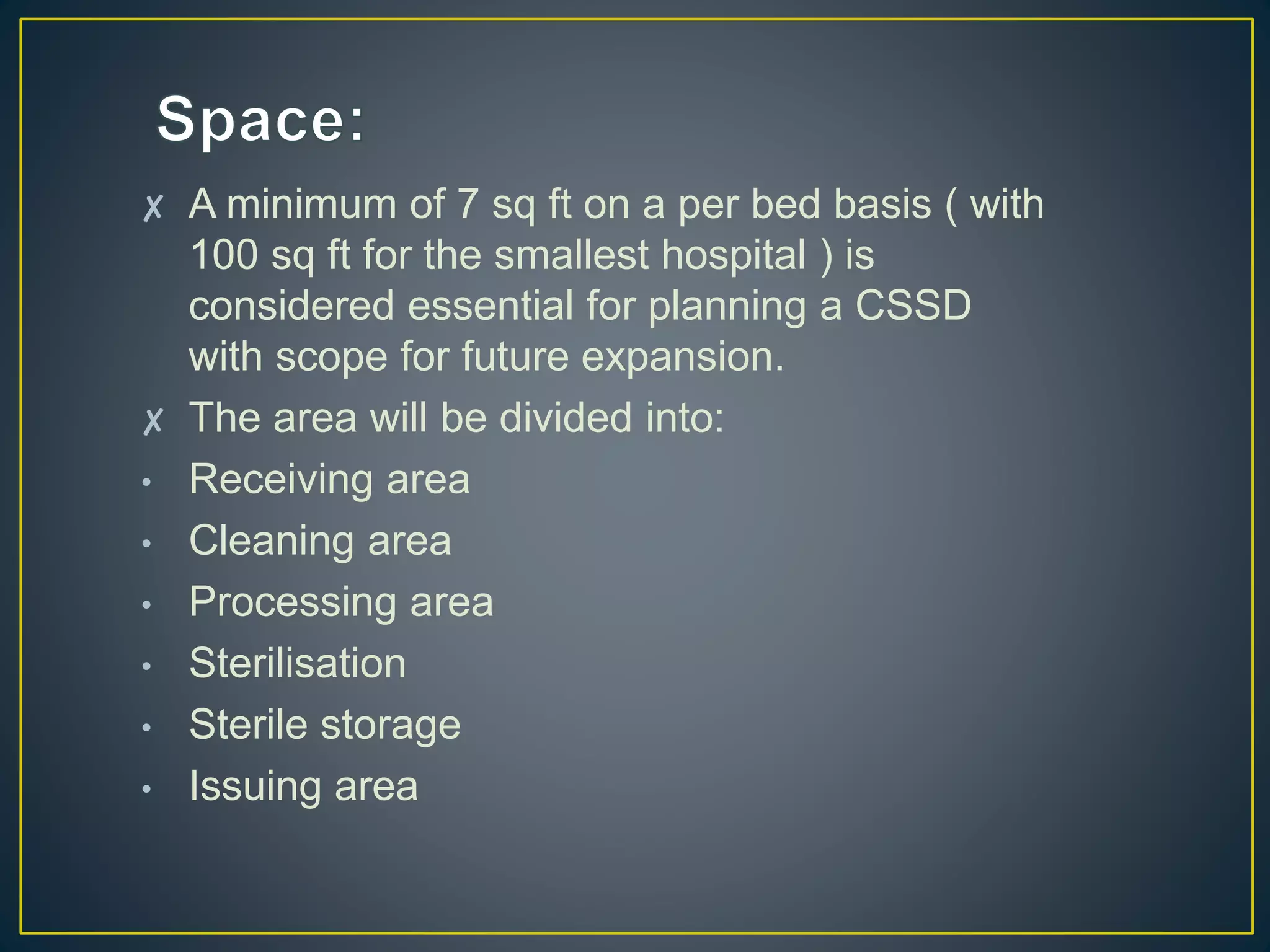 Central sterile supply department(cssd) | PPTX