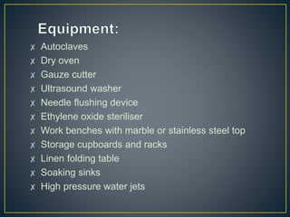Central sterile supply department(cssd) | PPTX