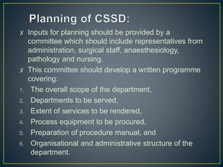 Central sterile supply department(cssd) | PPTX