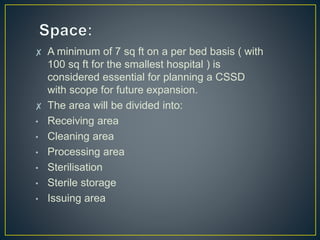 Central sterile supply department(cssd) | PPTX