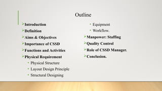 CENTRAL STERILE SUPPLY DEPARTMENT (CSSD) By Sachin dwivedi.pptx ...