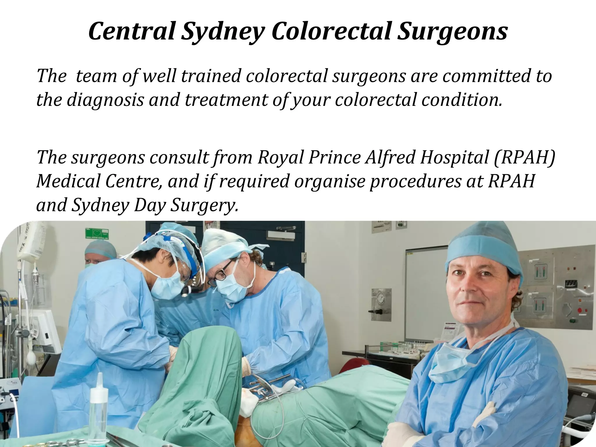 Central Sydney Colorectal Surgeons Ppt