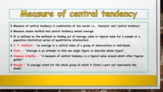 Central tendency | PPT