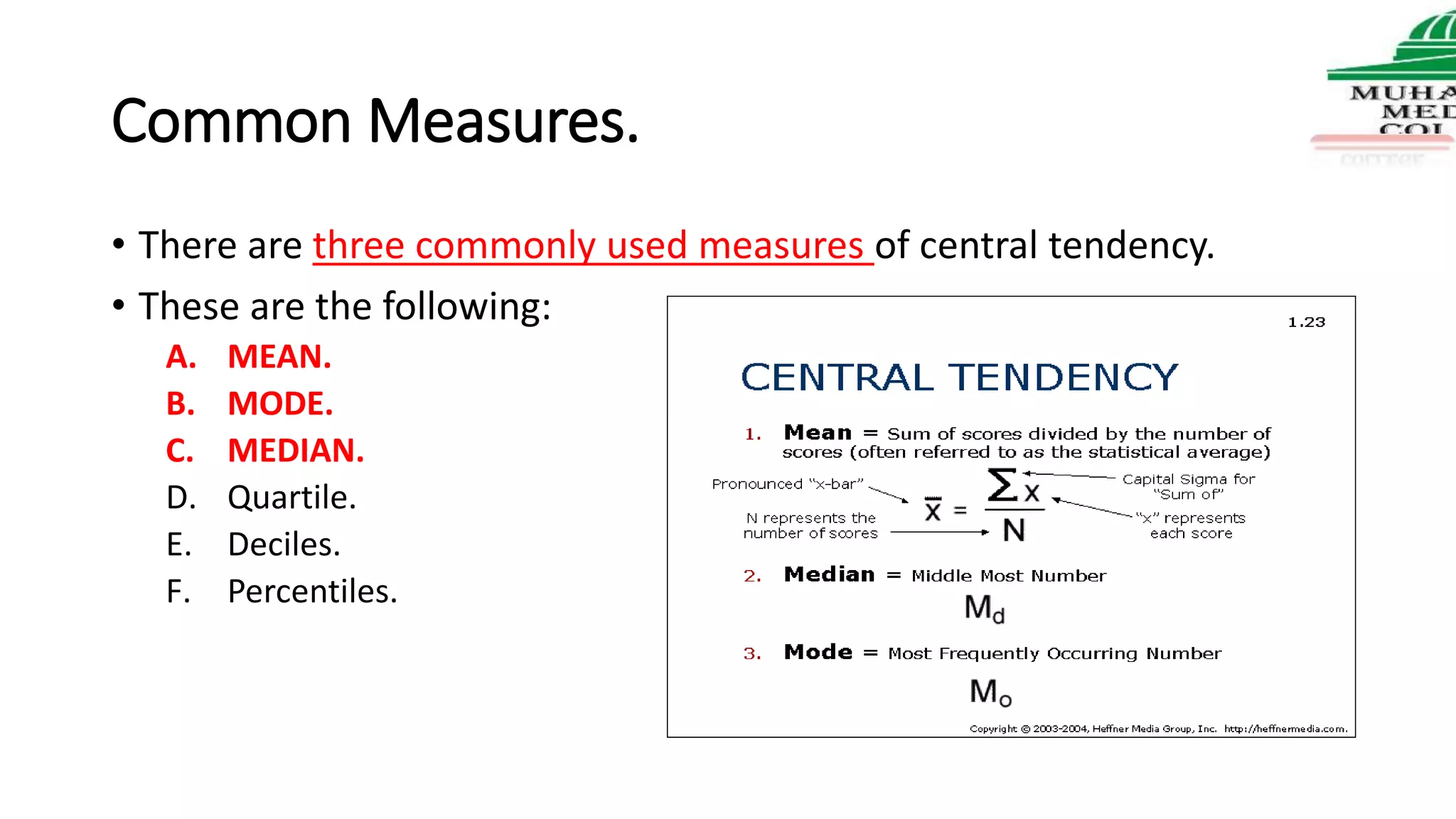 MEASURE OF CENTRAL TENDENCY | PPTX