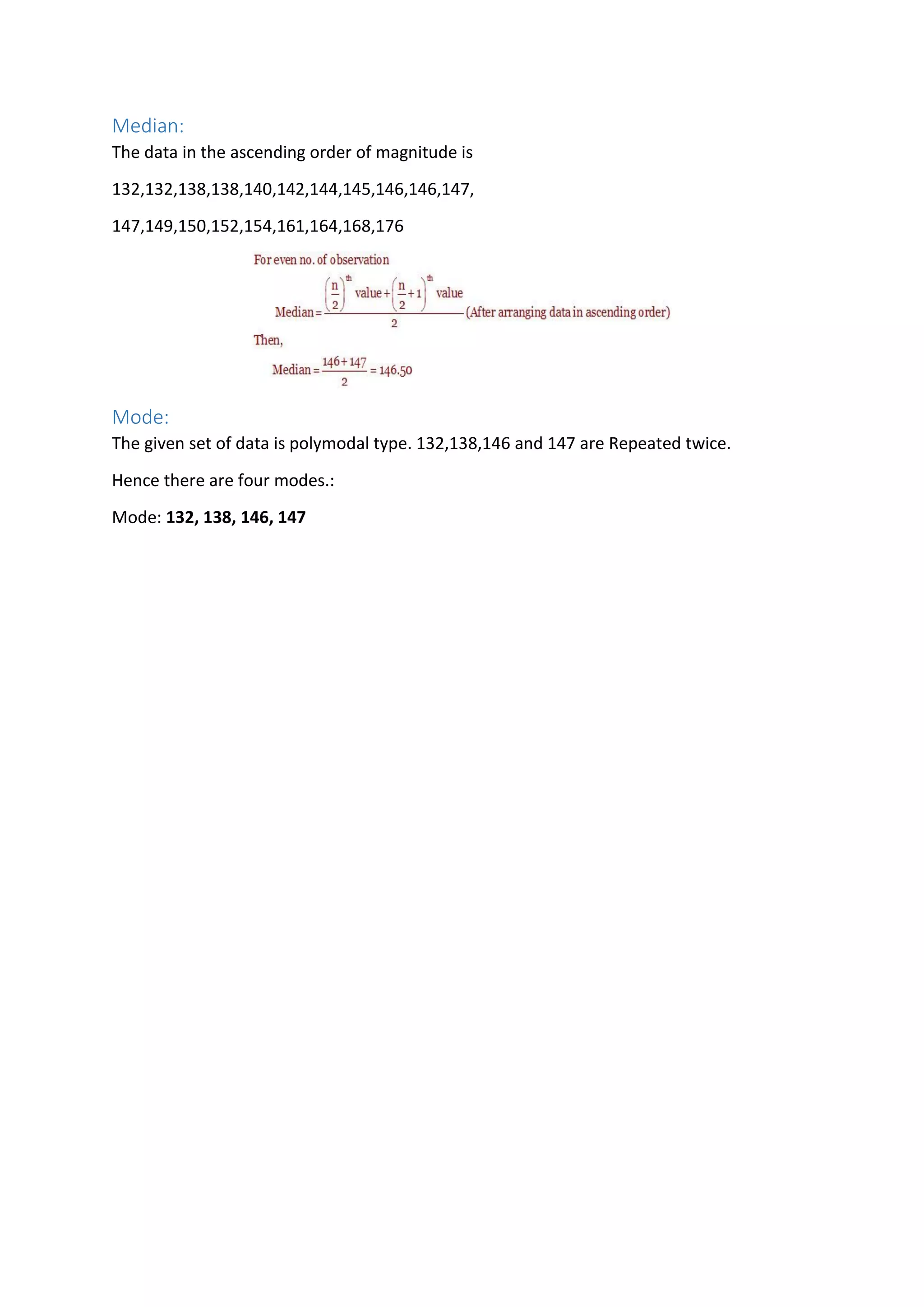Central tendency and Measure of Dispersion | PDF | Physics | Science