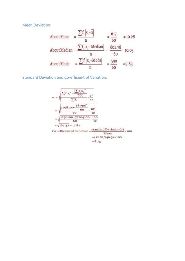 Central tendency and Measure of Dispersion | PDF | Physics | Science