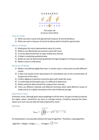 Central tendency and Measure of Dispersion | PDF