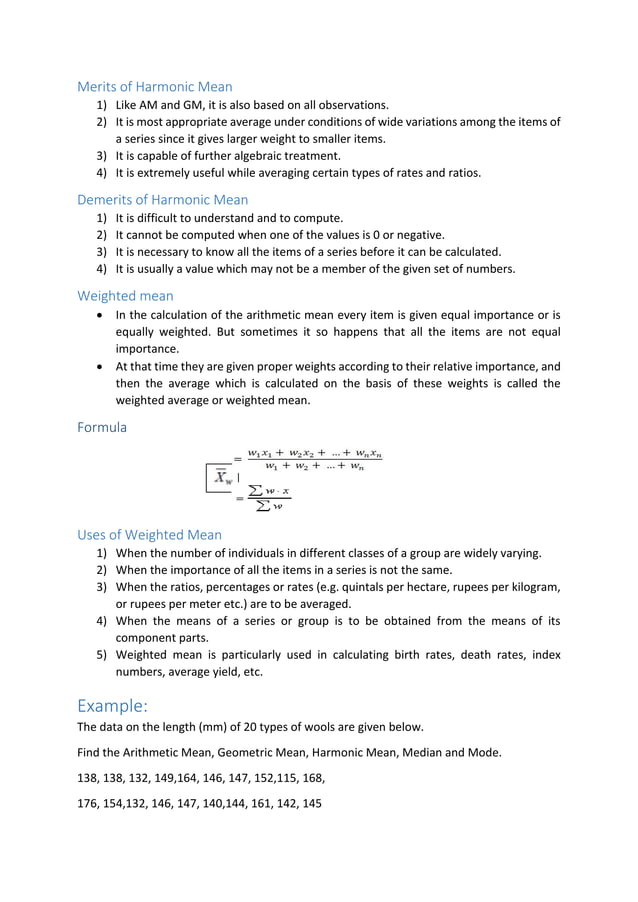 Central tendency and Measure of Dispersion | PDF | Physics | Science