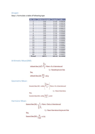 Central tendency and Measure of Dispersion | PDF