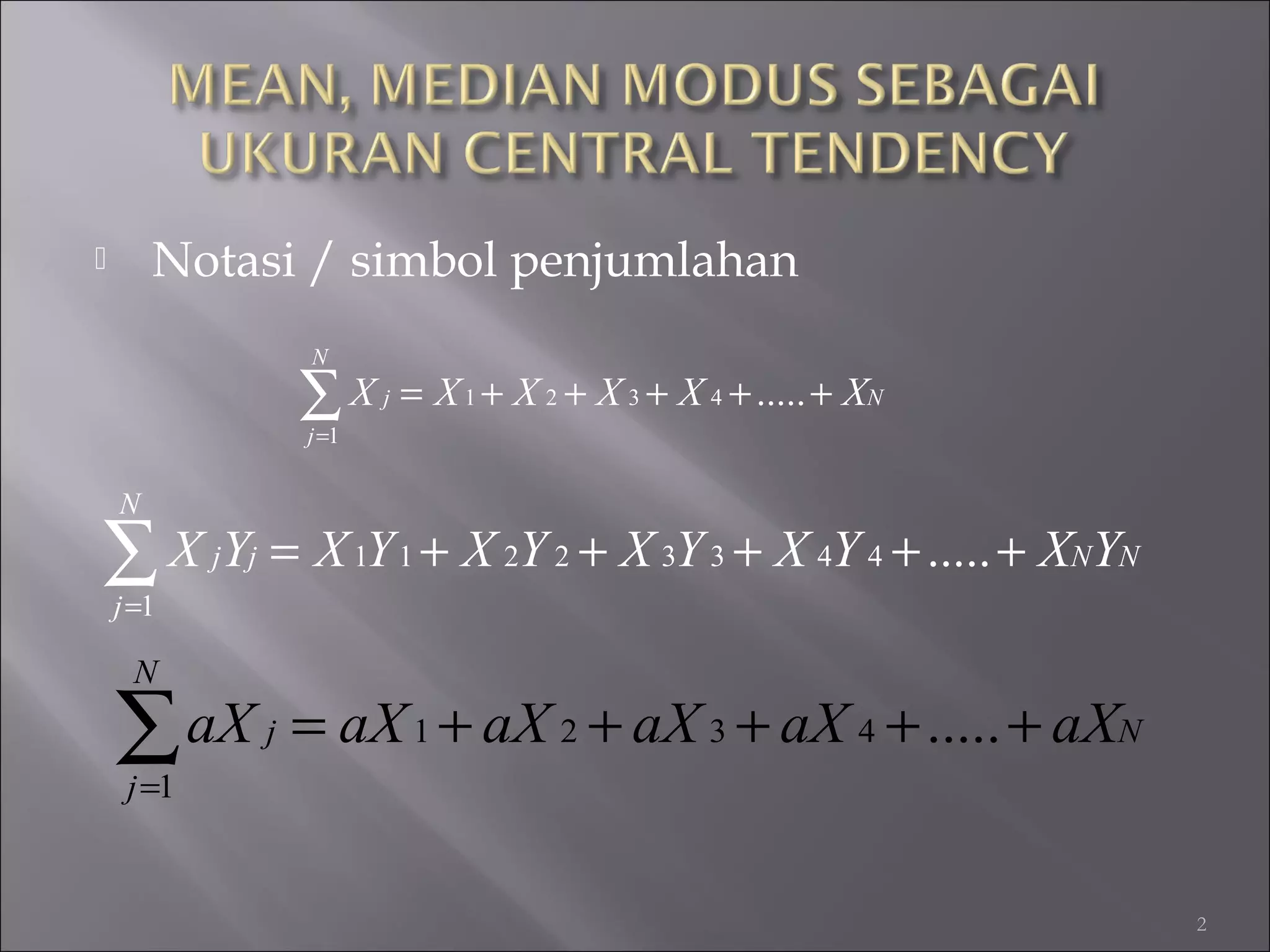 Central tendency mean median modus | PPT