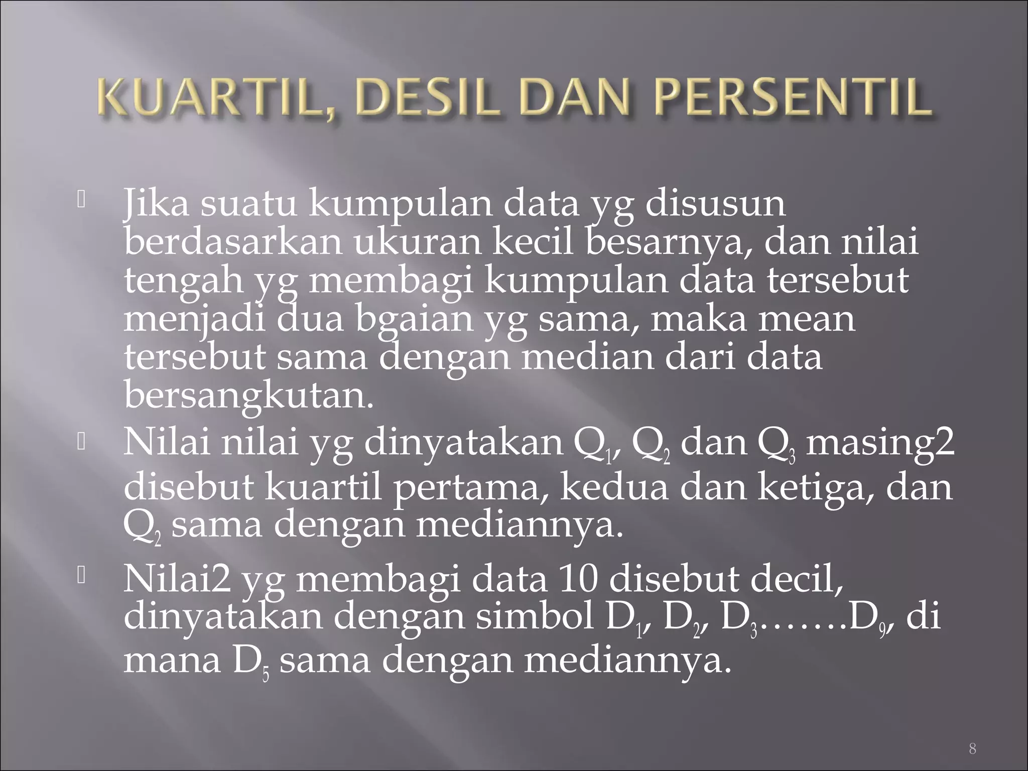 Central tendency mean median modus | PPT