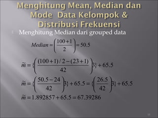 Central tendency mean median modus | PPT