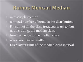 Central tendency mean median modus | PPT