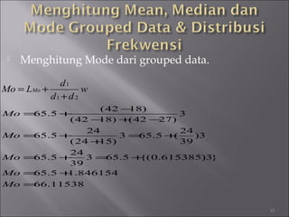 Central tendency mean median modus | PPT