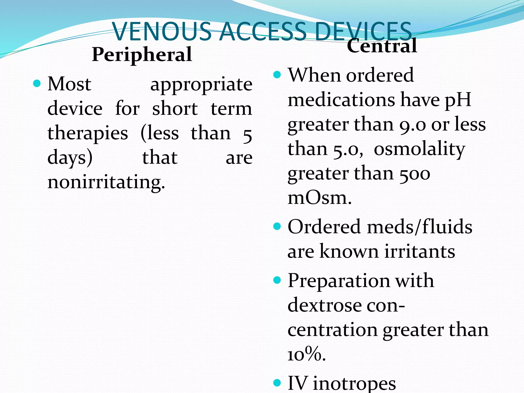 Central venous access catheter | PPTX