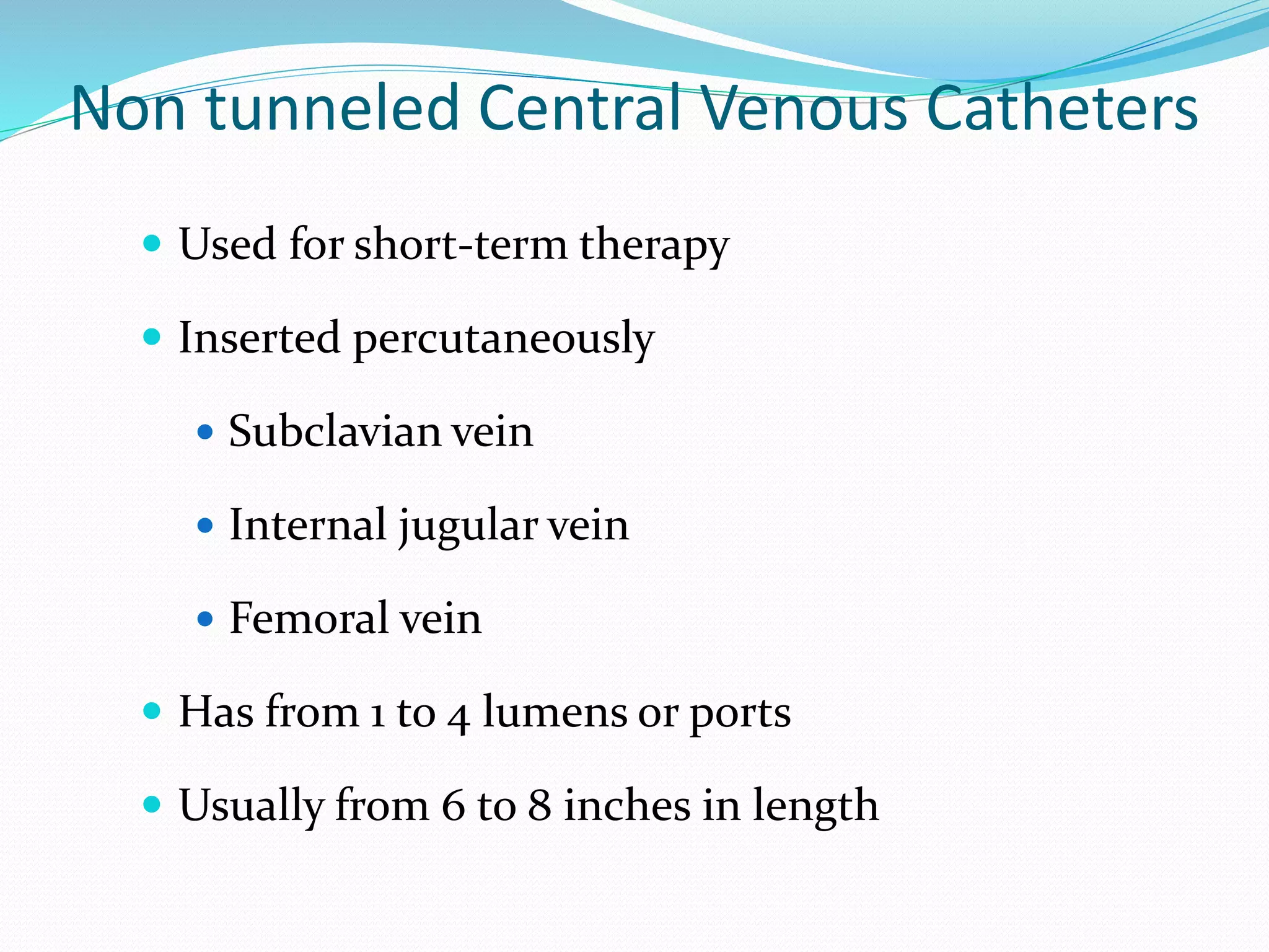 Central venous access catheter | PPTX