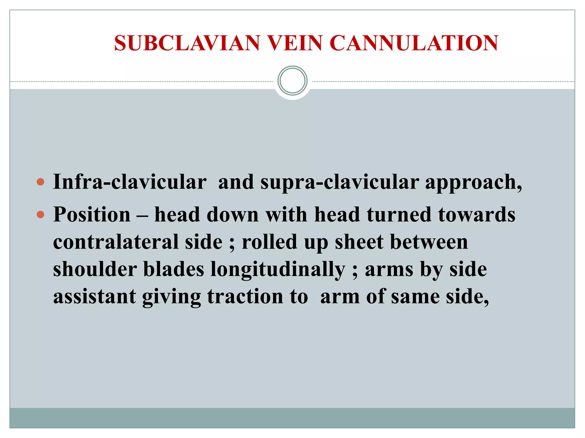 Central venous cannulation | PPTX