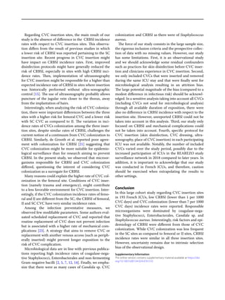Central venous catheter-related infection does insertion site still ...