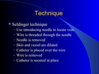 Central venous catheterization | PPT