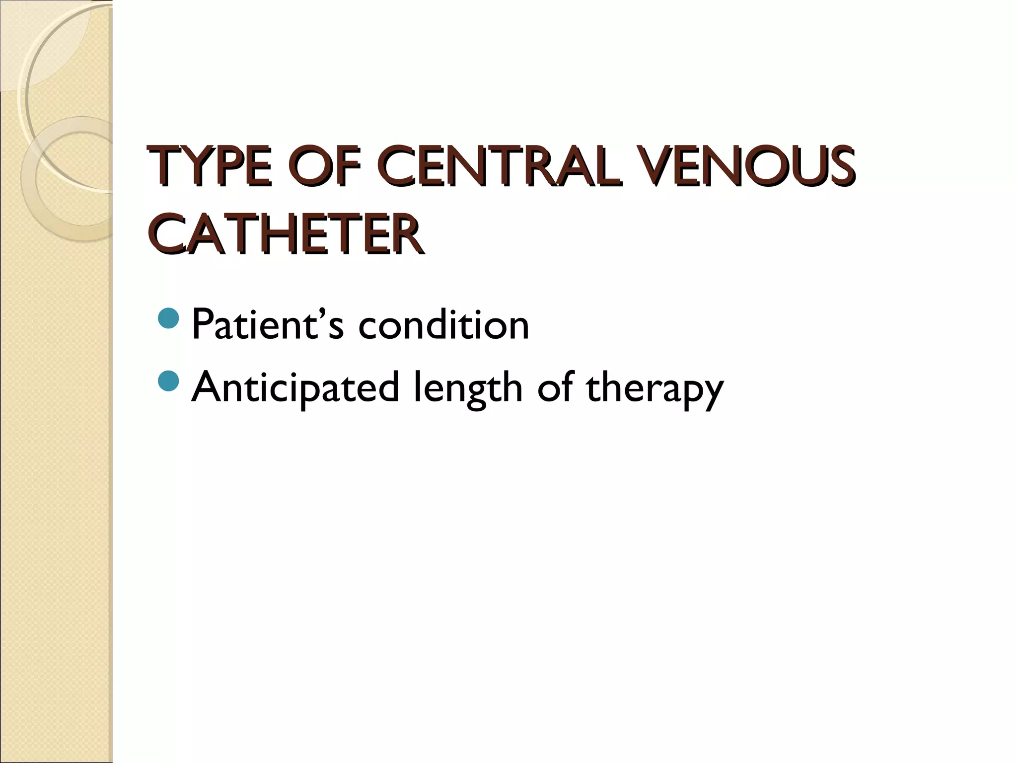 Central venous catheterization | PPT