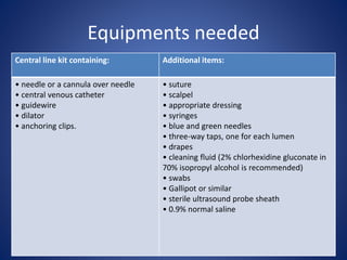 Central venous catheterization | PPTX