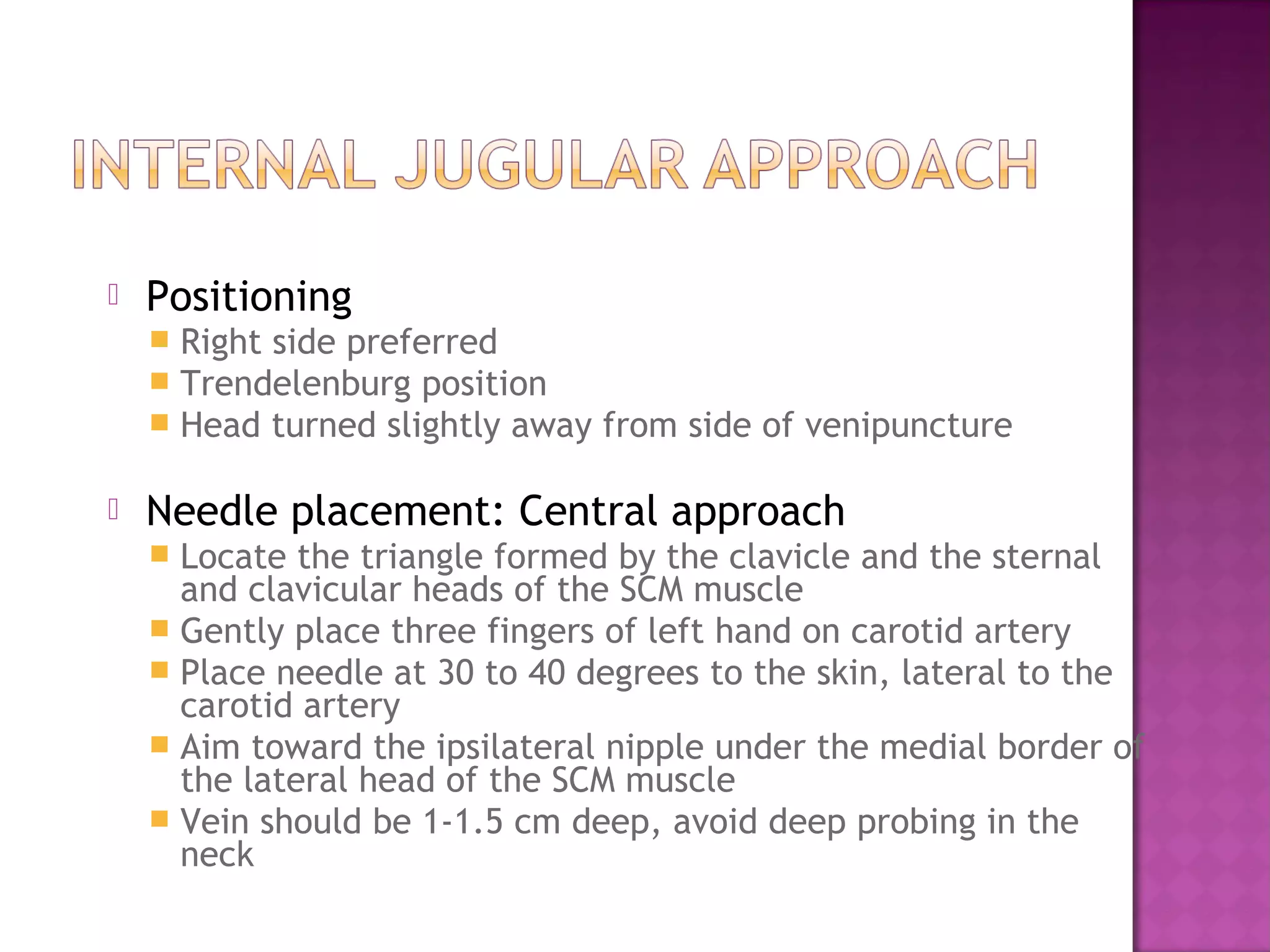 Central venous catheterization | PPT