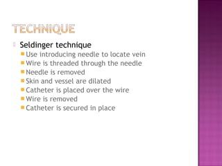 Central venous catheterization | PPT