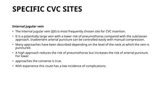 CENTRAL VENOUS CATHETERIZATION mainly in the Intensive care unit.pptx