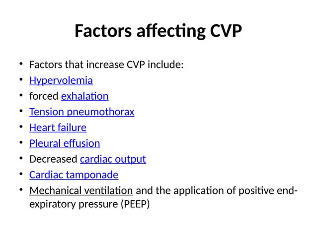 Central venour pressure Assessment and diagnosis | PPTX