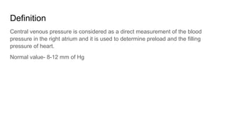 CENTRAL VENOUS PRESSURE MONITORINGG.pptx