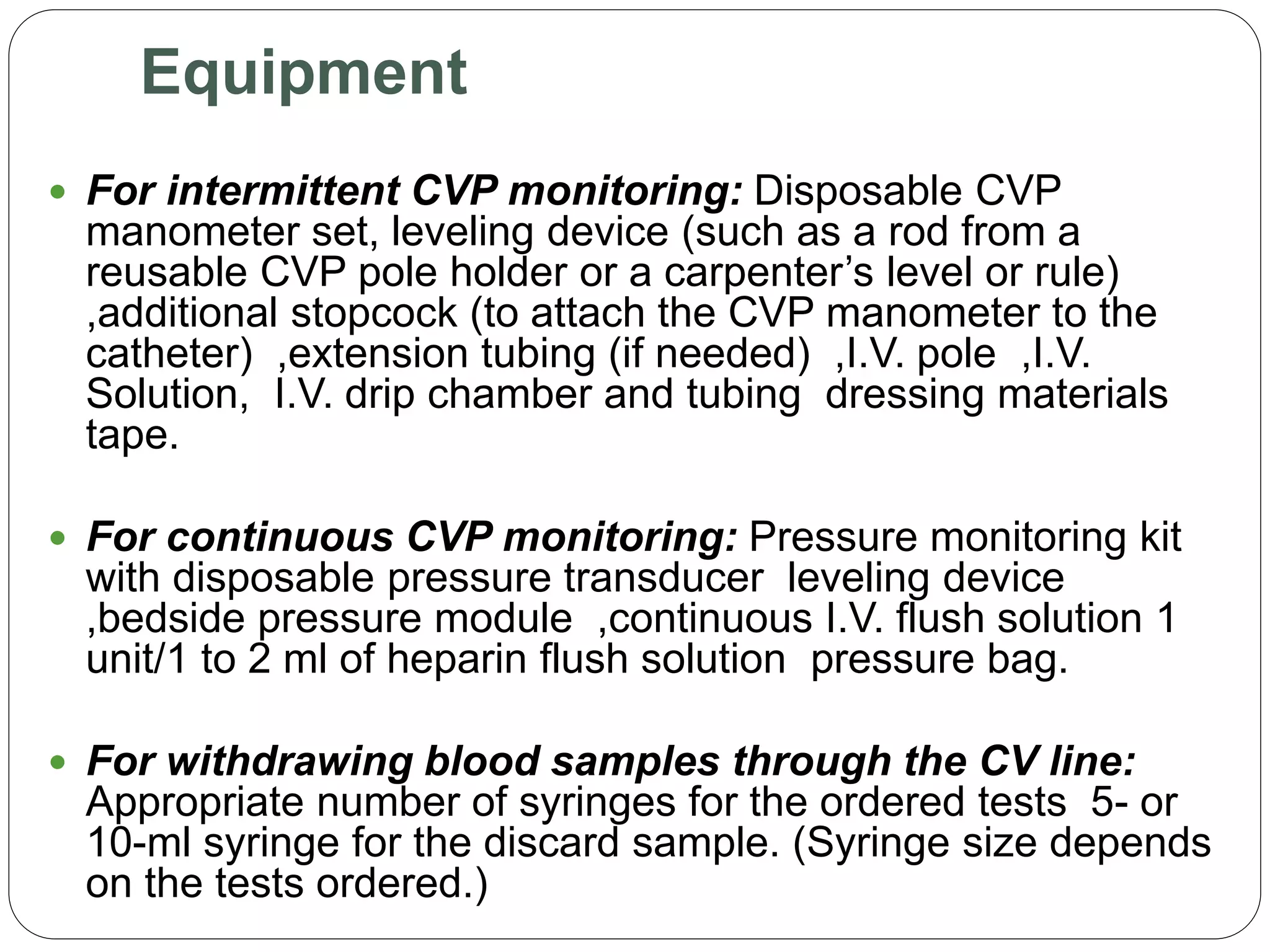 Central venous pressure monitoring | PPTX