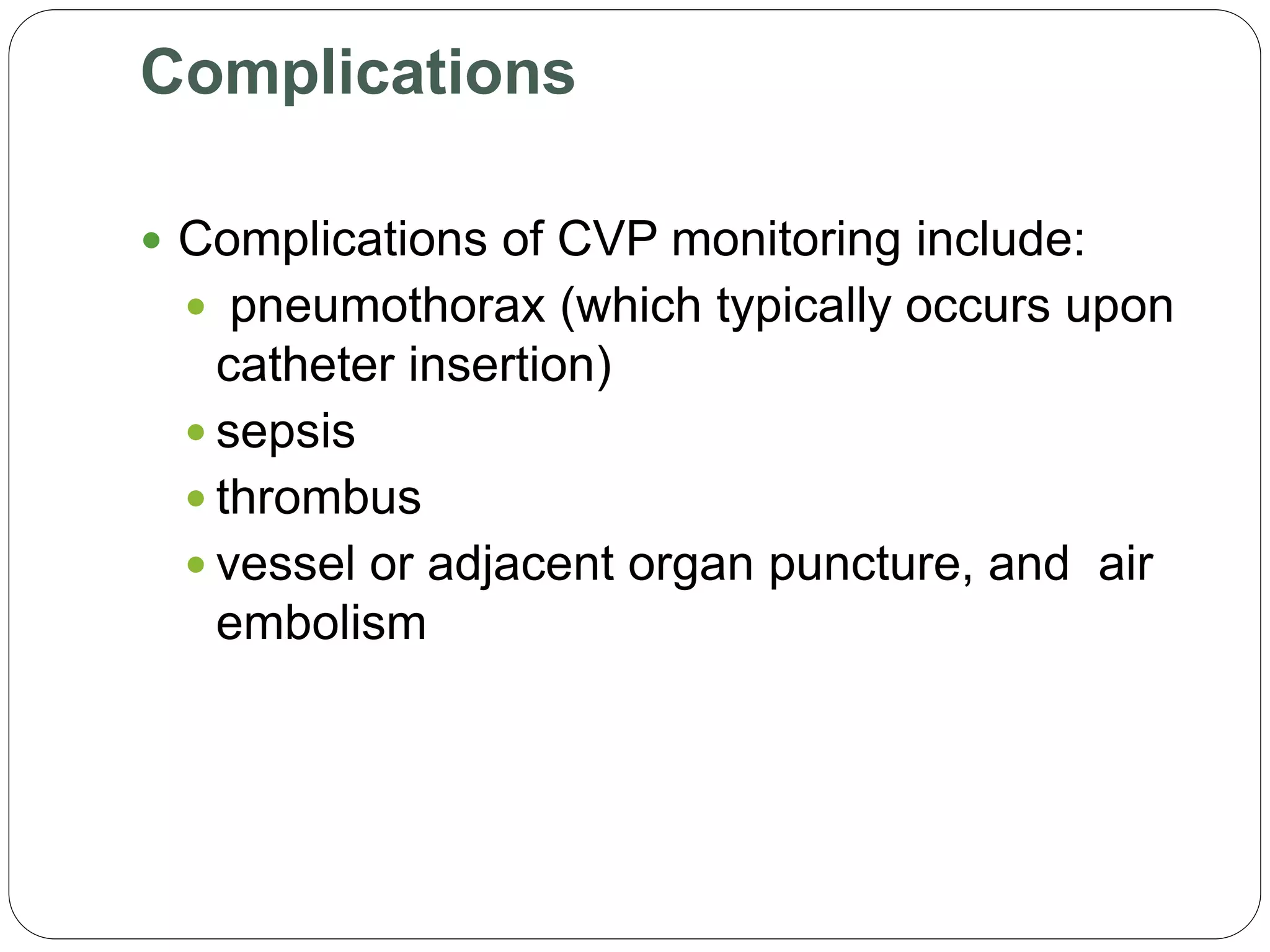 Central venous pressure monitoring | PPTX