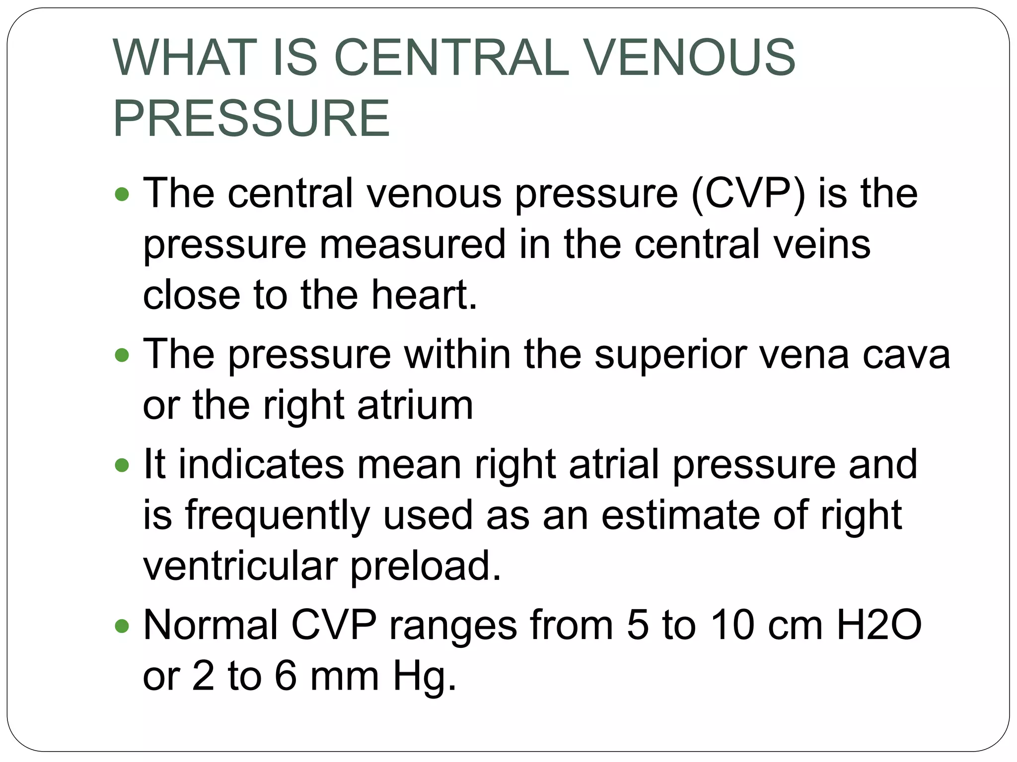Central venous pressure monitoring | PPTX